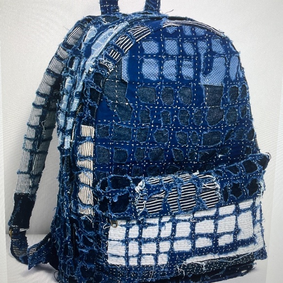 Momo | Bags | Free People X Momo Indigo Patchwork Denim Backpack | Poshmark